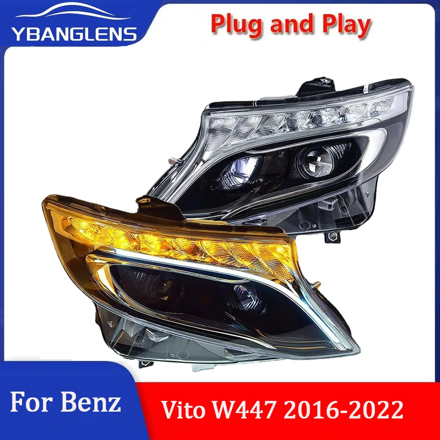 Car-Headlights-For-Benz-Vito-LED-2016-2022-Headlight-W447-Head-Lamp-DRL ...