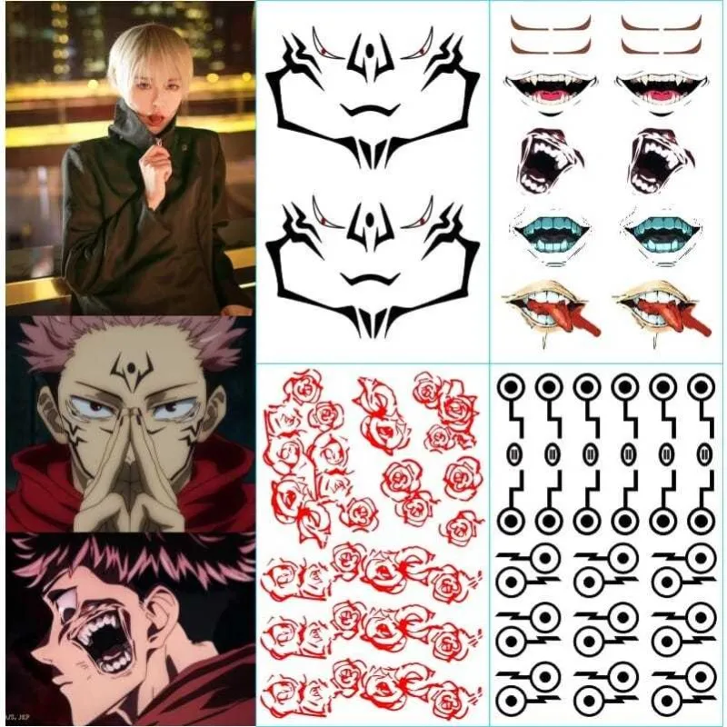 Jujutsu-Kaisen-Ryomen-Sukuna-Inumaki-Toge-Yuji-Itadori-Tattoo-Aufkleber ...