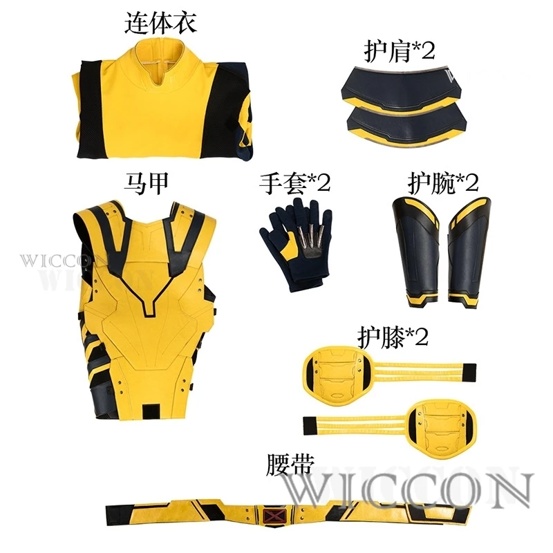 Nueva película Wolverine Cosplay disfraz máscara mono chaleco guantes ...