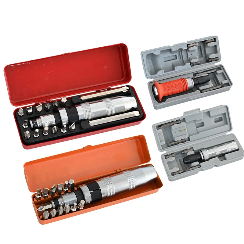 Impact Screwdriver Set Heavy Duty Shock Screw Driver Chisel Bits Tools ...