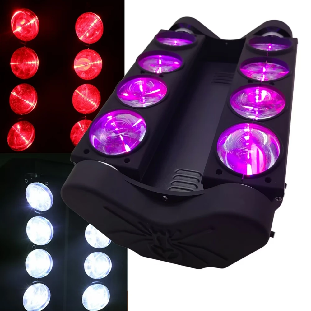 Moving Head LED Spider Light 8x15W 4in1 RGBW Party DJ Lighting Beam ...