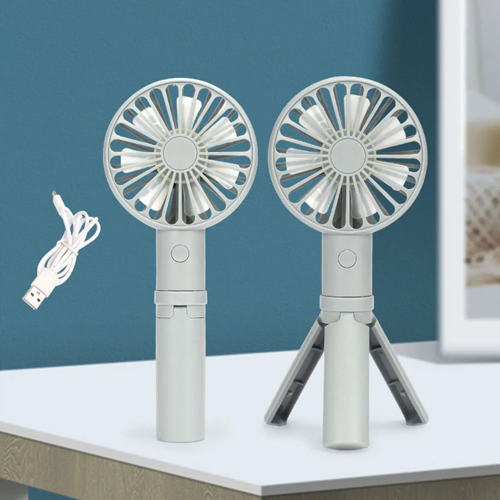 Foldable-Portable-Fan-USB-Rechargeable-Handheld-Cooling-Fan-500mAh-3 ...