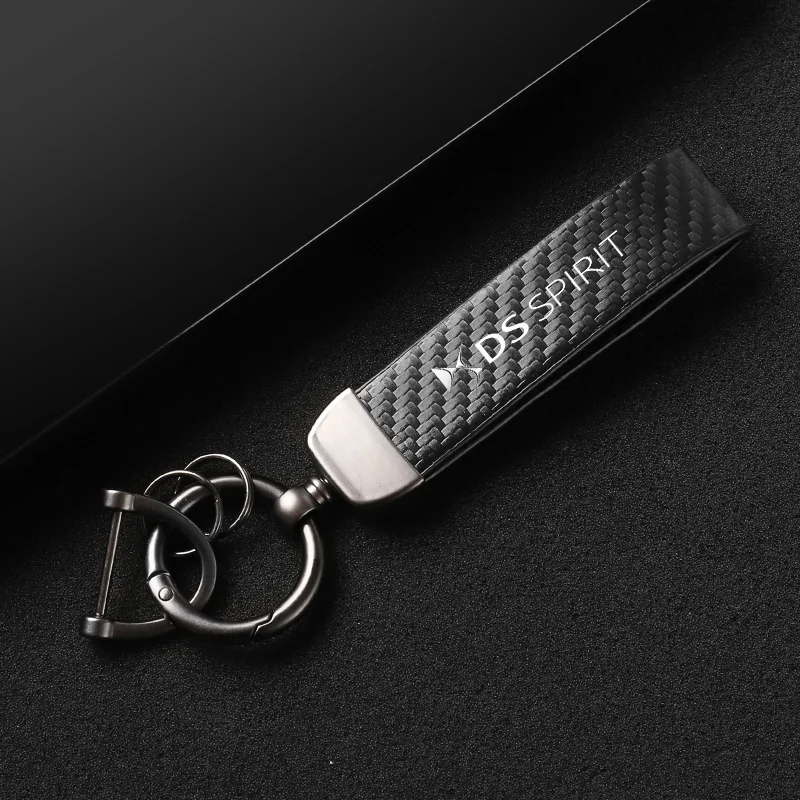 New-Leather-Car-KeyChain-High-Grade-Carbon-Fiber-For-DS-DS3-DS4-DS4S ...
