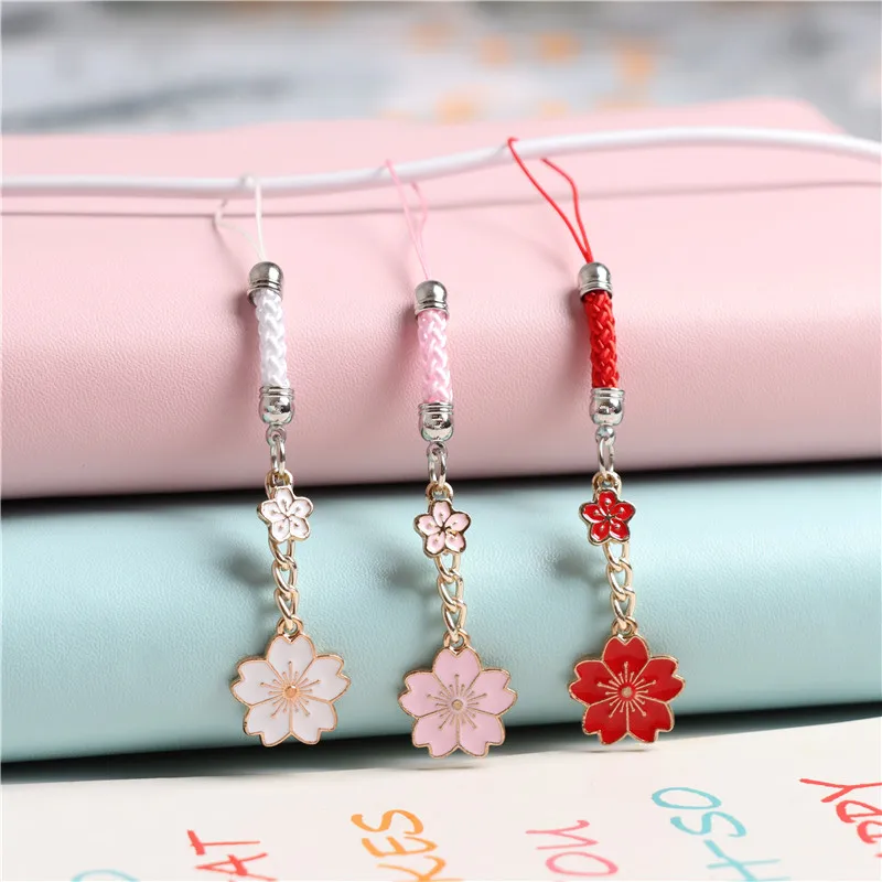 Phone-Charms-Cherry-blossoms-Cell-Phone-Straps-Keychain-Lanyard ...
