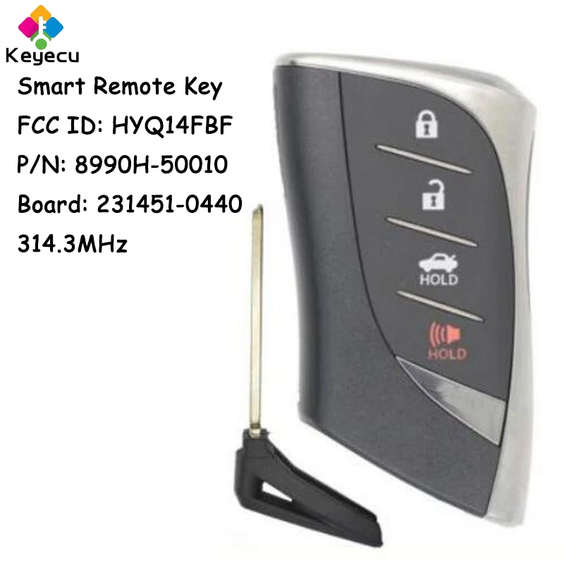 KEYECU-Smart-Remote-Control-Car-Key-With-4-Buttons-314-3MHz-for-Lexus ...