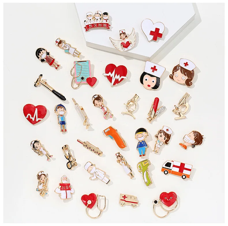 New-Creative-Cute-Medical-Theme-Brooch-Pin-Exquisite-Enamel-Metal ...