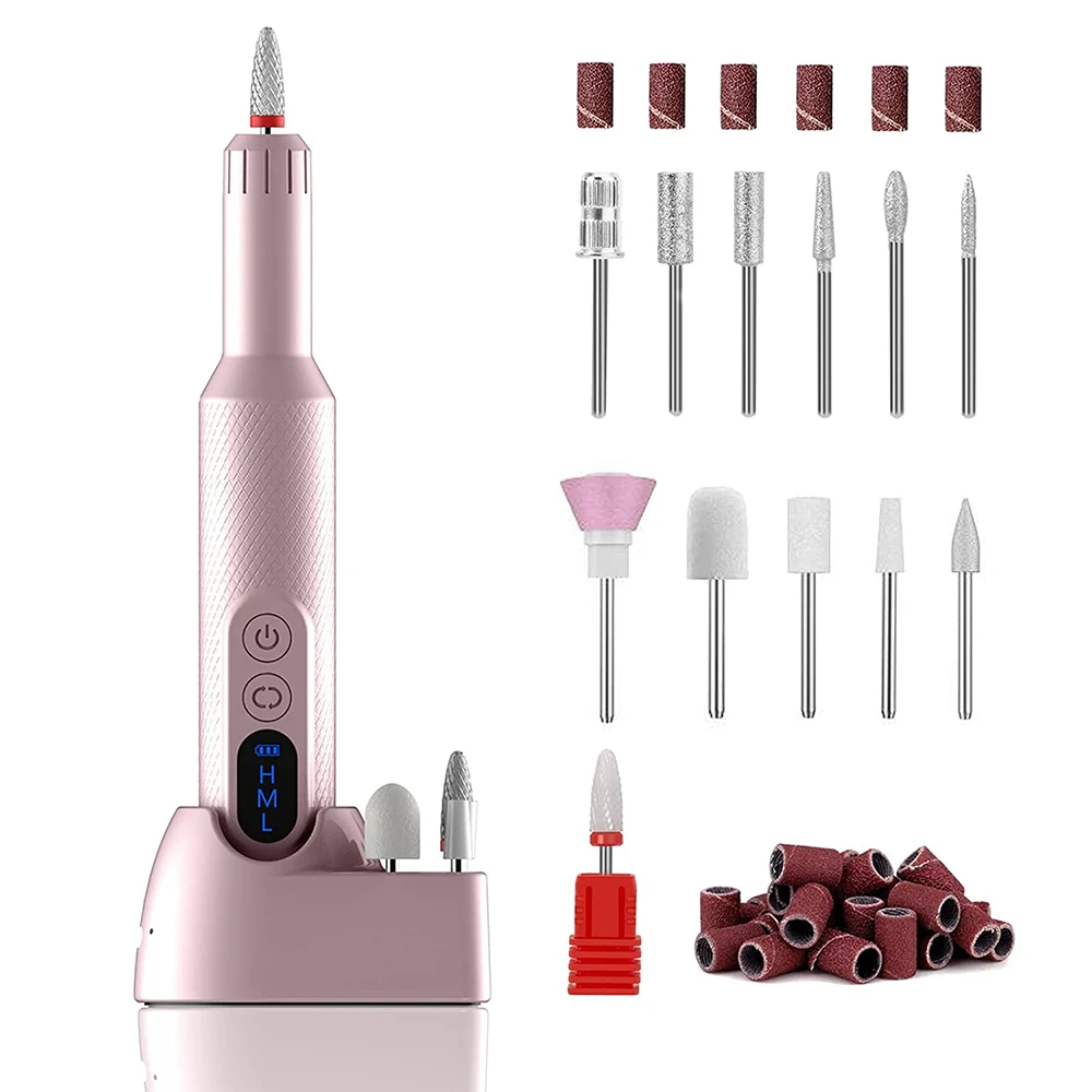 Cordless Electric Nail Drill Machine Rechargeable Nail File Milling ...