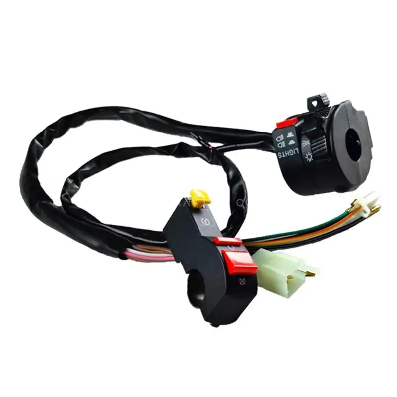 Universal-Motorcycle-Control-Horn-Turn-Far-Near-Light-Button-ATV ...
