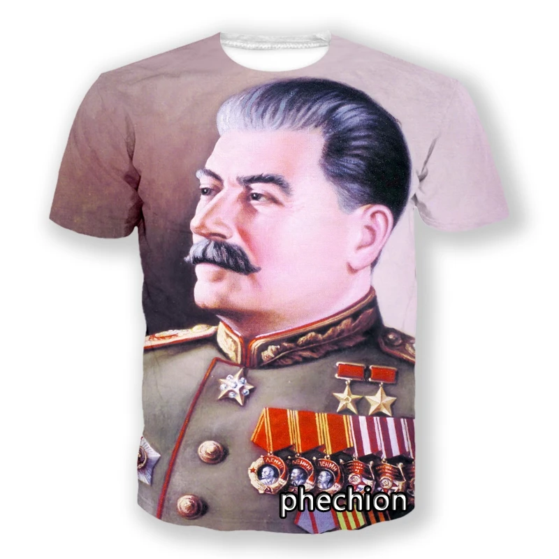 phechion-New-Fashion-Men-Women-Joseph-Stalin-3D-Printed-Short-Sleeve-T ...
