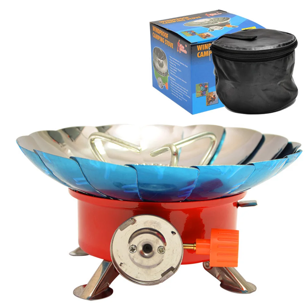 Portable Windproof Stove Folding Ultralight Picnic Cooker Camping Wind ...