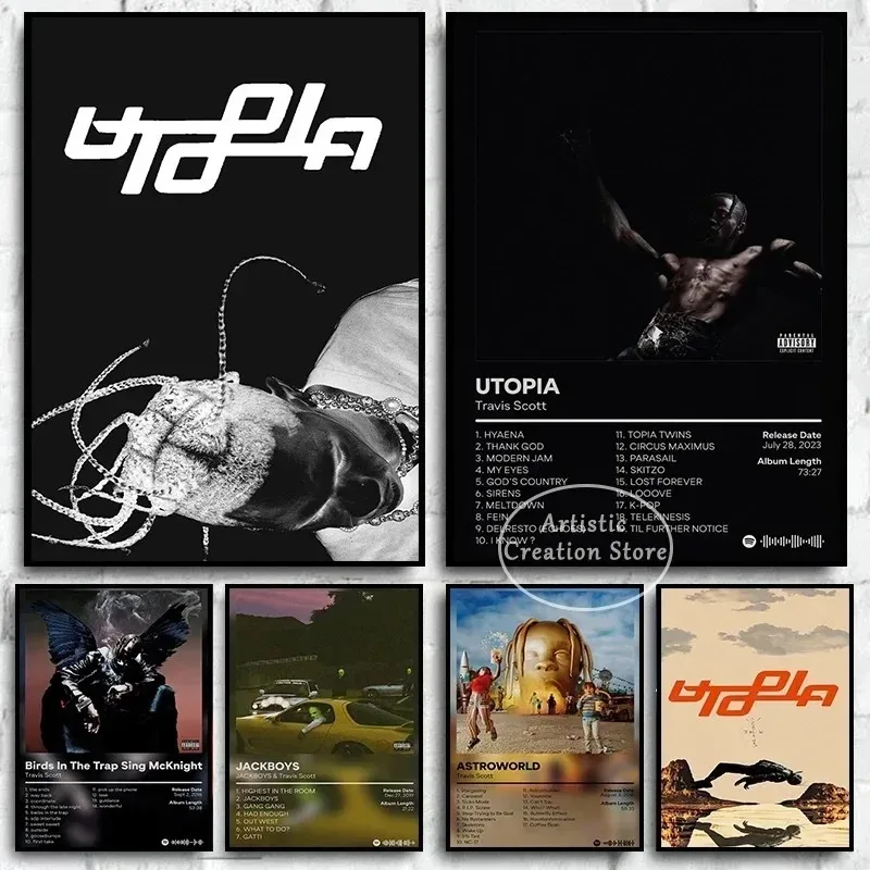 Utopia-Album-Cover-Poster-Hip-Hop-Singer-Star-Travis-Scott-Prints ...