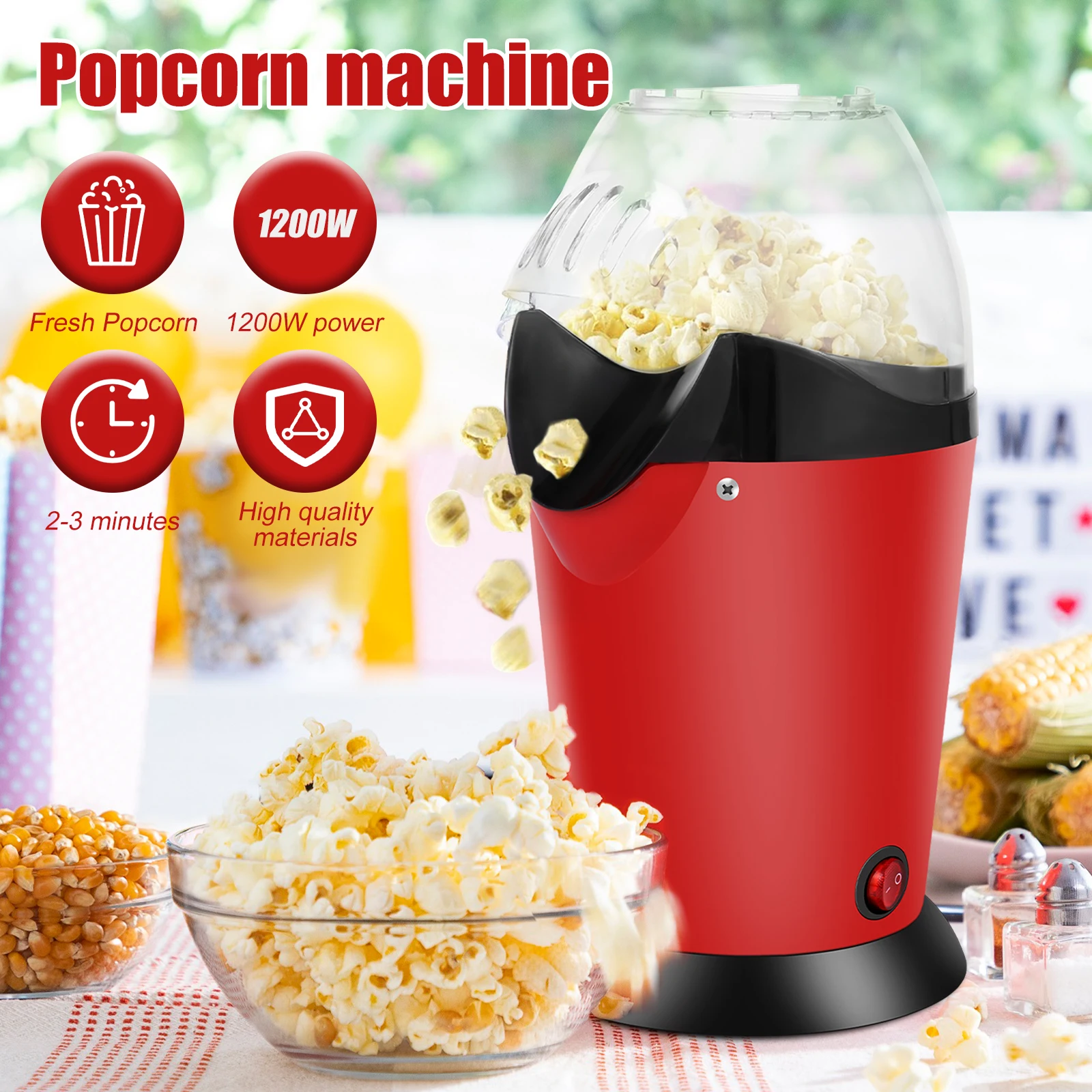 Hot-Air-Popcorn-Maker-1200W-Electric-Popcorn-Maker-Portable-Air-Popper ...