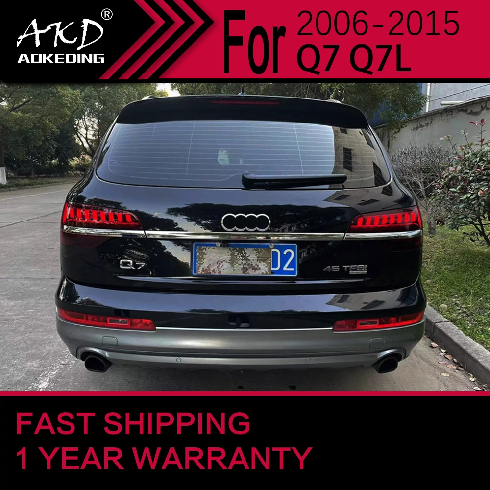 Car Lights for Audi Q7 Q7L LED Tail Light 2006 2015 Q7 Rear Stop Lamp ...