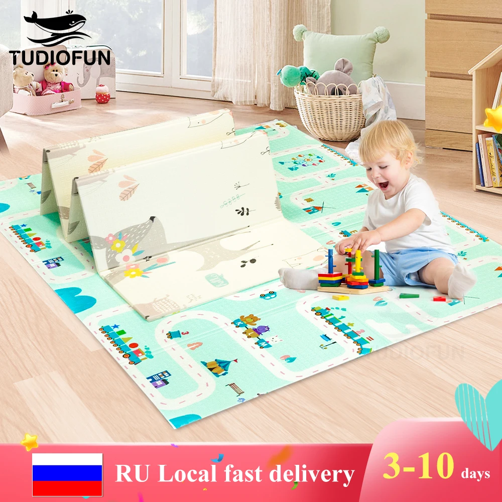Large Size Foldable Cartoon Baby Play Mat Xpe Puzzle Children's Mat ...
