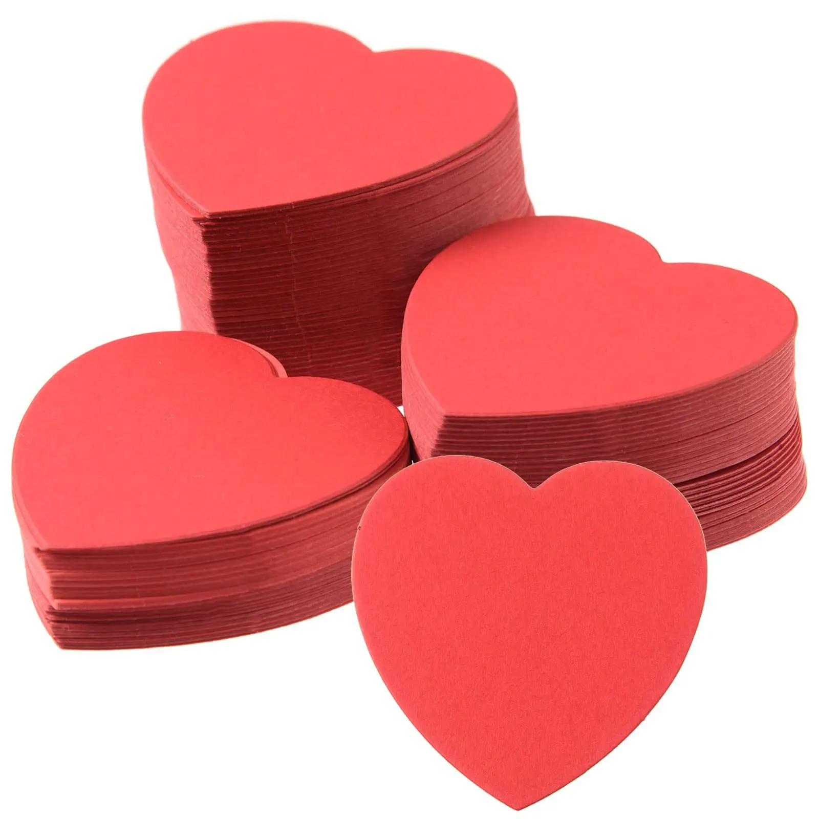 360pcs/pack Cute Red Color Love Heart Valentine's Day Wish Card Paper ...