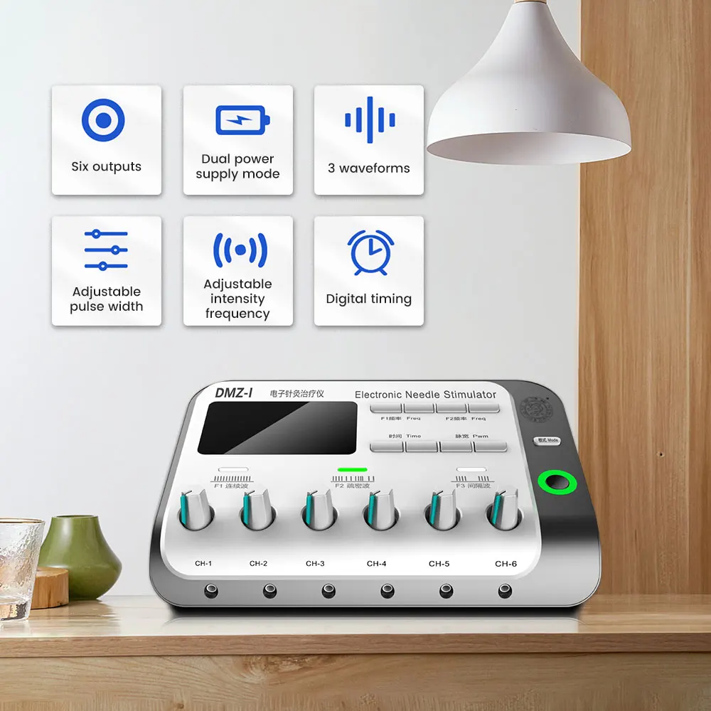 Electrostimulation Patches Physiotherapy Tens Body Massager 6 Output ...