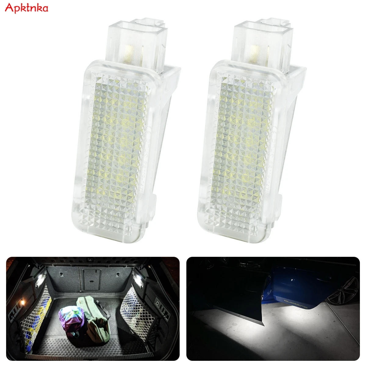 Apktnka 2X LED Trunk Boot Lights Lamp For Skoda Octavia Fabia Superb ...
