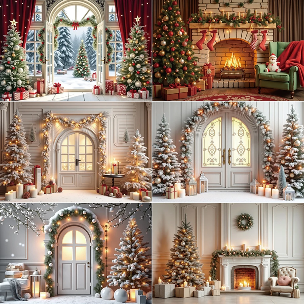 MOON.QG 2025 Christmas Backdrop Photography New Year Decoration ...