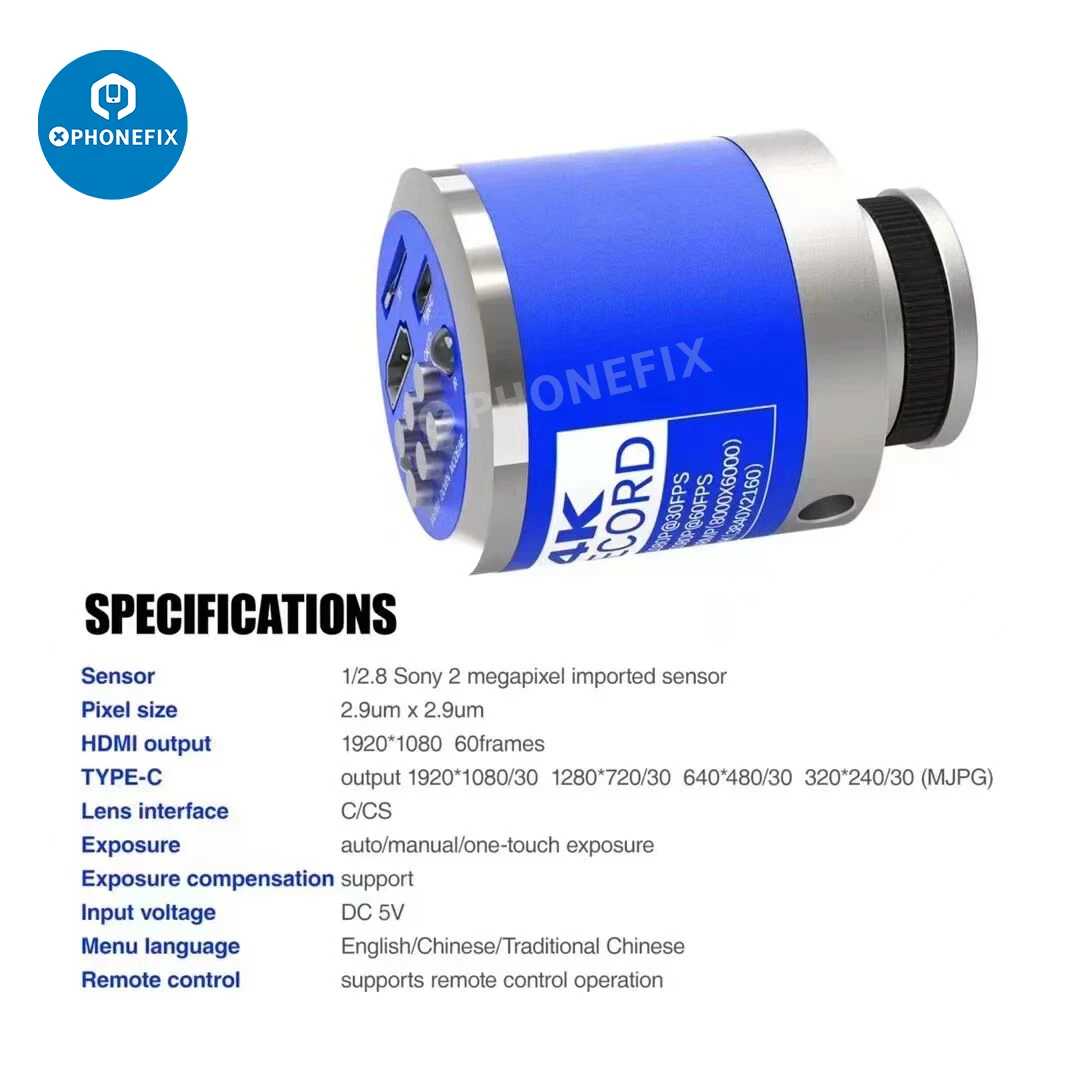 4K-Ultra-HD-48MP-HDMI-Type-C-1080P-60FPS-Industrial-Electronic-Digital ...