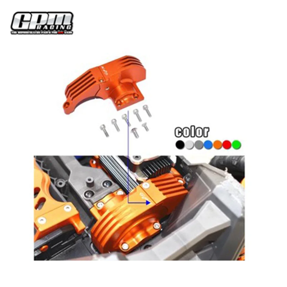 Aluminum Alloy Main Tooth Protection Cover Motor Cover For Traxxas 1/10 ...