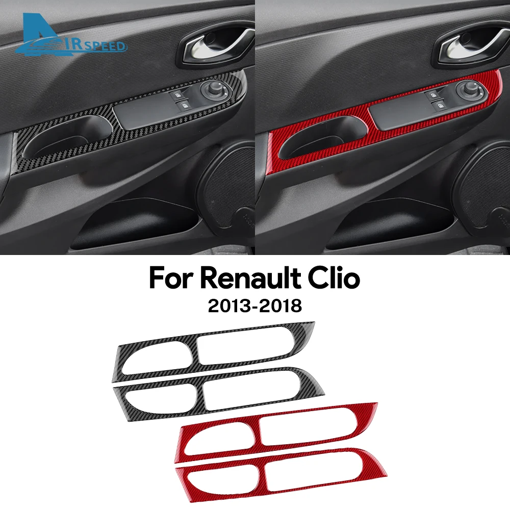 For Renault Clio 4 2013 2014 2015 2016 2017 2018 Real Soft Carbon Fiber ...