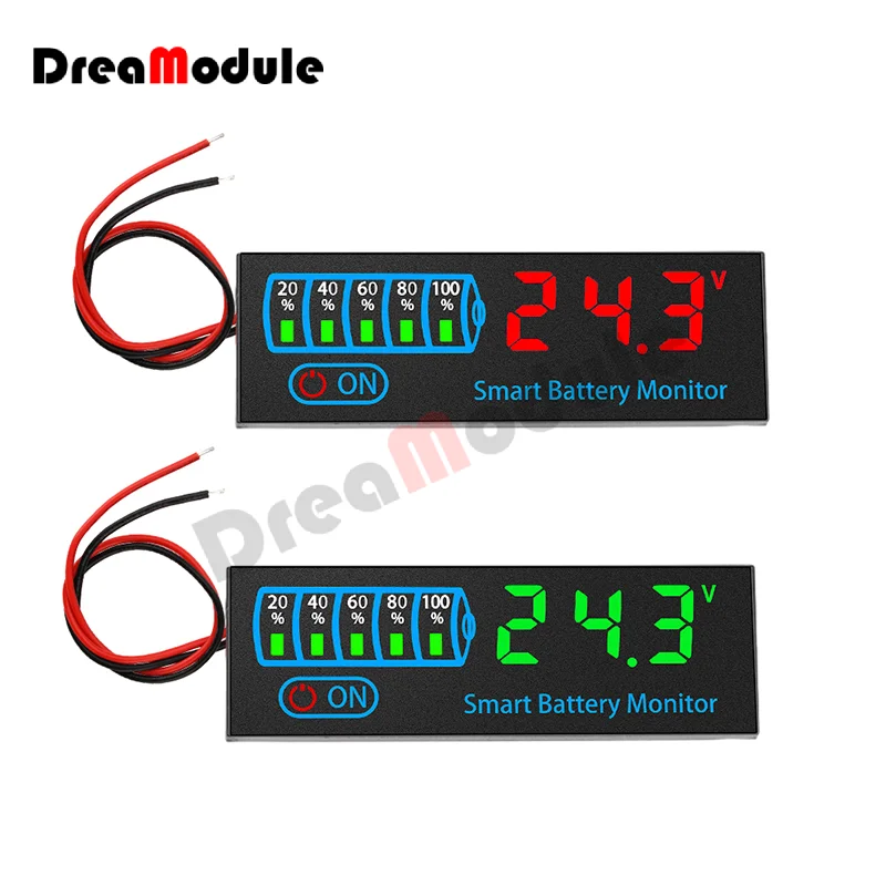4615N 3S~12S LED Battery Indicator Digital Voltmeter Acid/Lithium ...