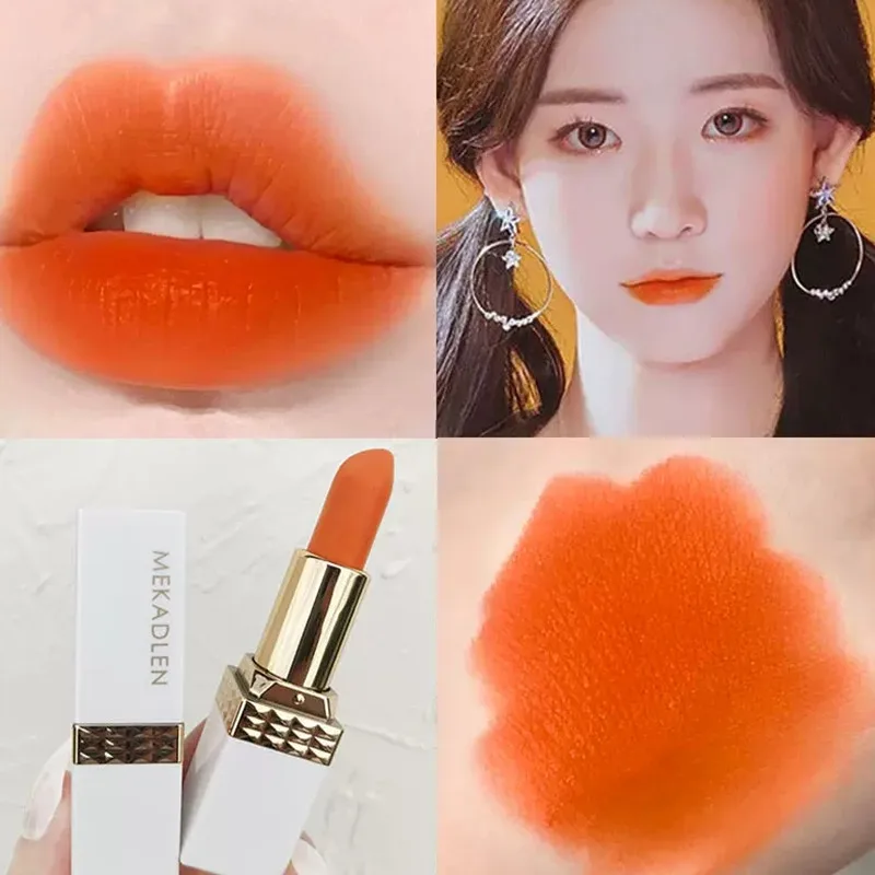 Orange-Lipstick-Carrot-Color-Pitaya-Color-Peach-Pink-Rose-Red-Fog-Matte ...