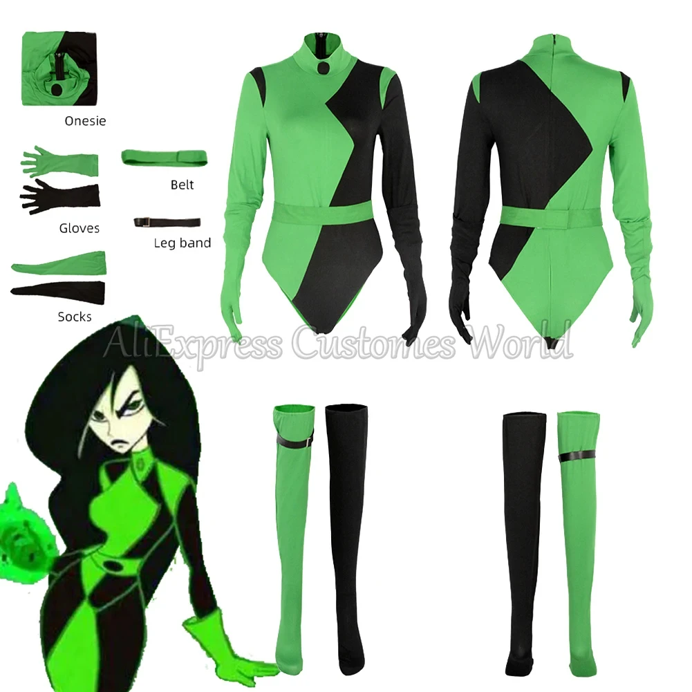 Jumpsuit-Anime-Shego-Cosplay-Costume-Shego-Gloves-Belt-Girls-Fantasia ...