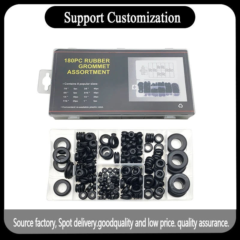 180Pcs-Box-Rubber-Grommet-Assortment-Kit-Rubber-Hole-Grommet-O-Ring-Set ...