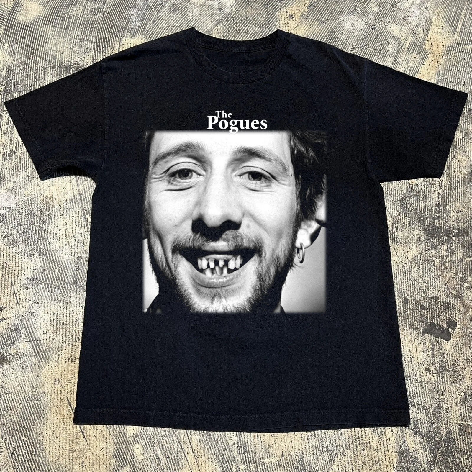 Shane-MacGowan-Face-the-Pogues-band-Short-Sleeve-Black-All-Size-Shirt ...
