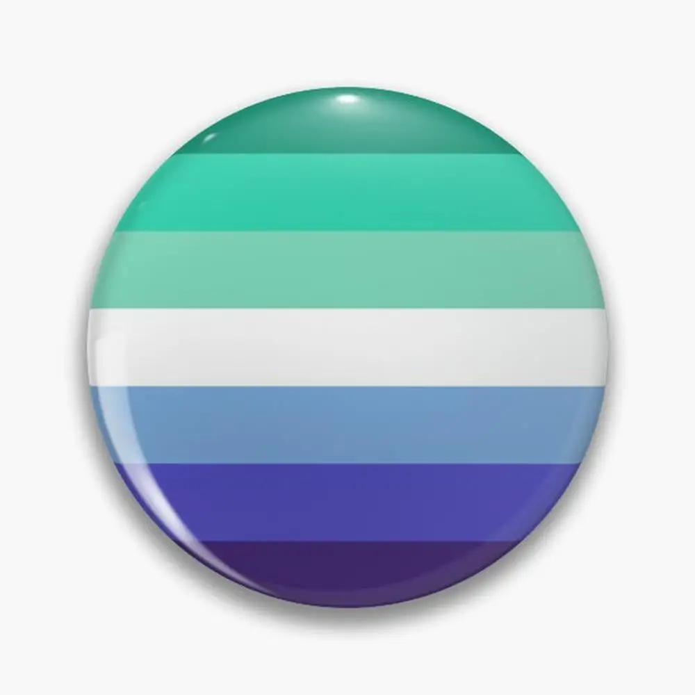 MLM Gay Pride Flag Pin Buttons Brooches Jewelry Accessory Customize ...