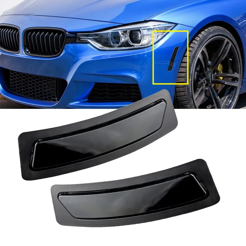 2pcs Smoke Black/Clear LensFront Bumper Side Markers For 16-18 BMW F30 ...