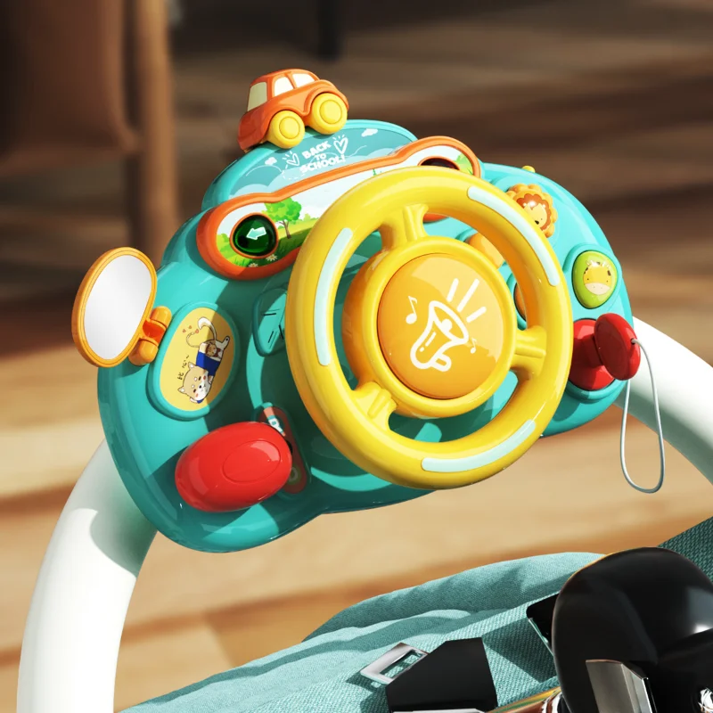 Baby-Toy-Electric-Simulate-Driving-Car-Copilot-Steering-Wheel-Stroller ...