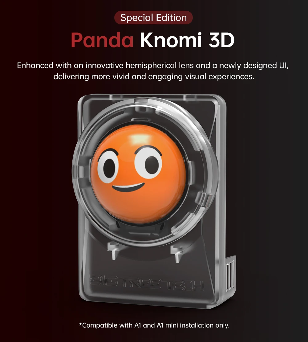 BIGTREETECH Panda Knomi 3D Upgrade Orange Stereoscopic Display Screen ...
