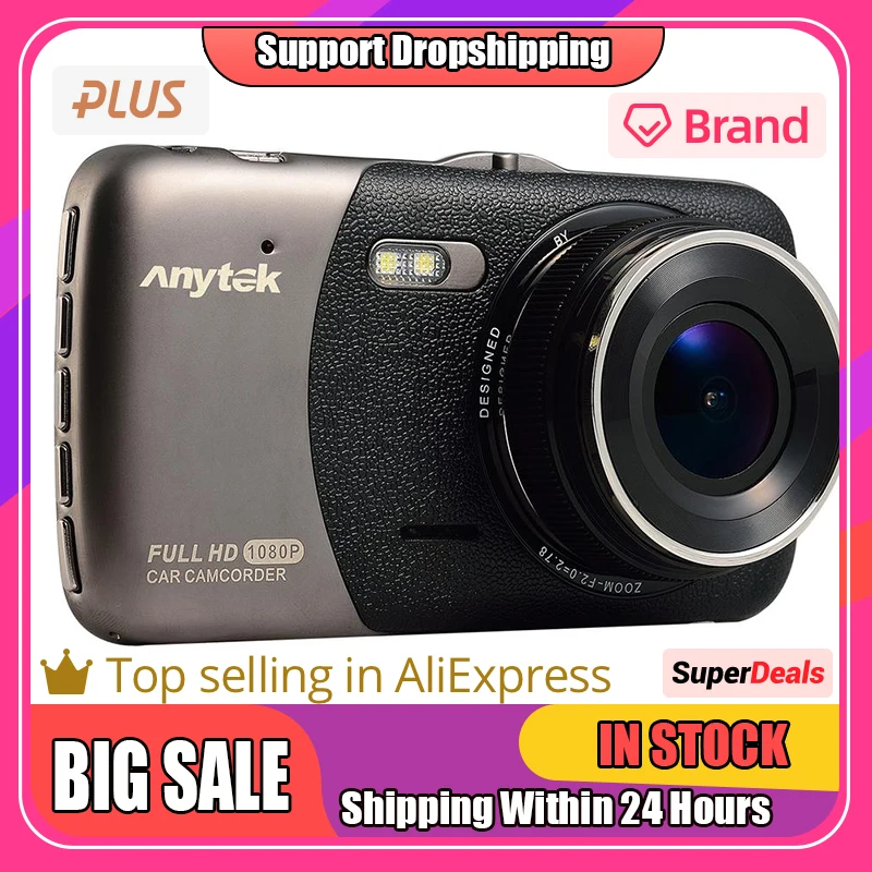 Anytek B50 Car Dash Cam 170 Degrees Viewing Angle 1080p Hd Night Vision ...