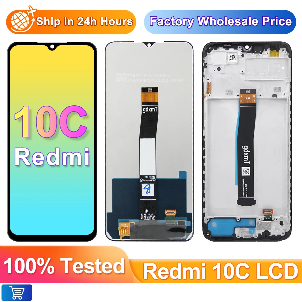 New Tested For Xiaomi Redmi 10C LCD Display 220333QAG Touch Screen ...