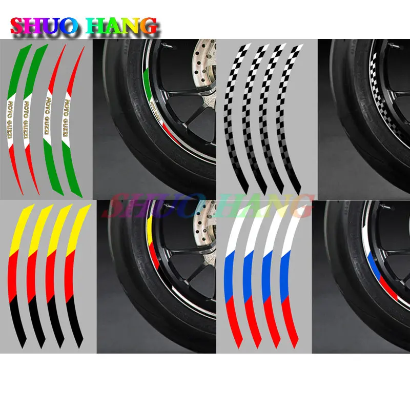 4-X-Italian-German-Russian-Sticker-Rim-17-Inch-for-GUZZI-MOTO-Benelli ...