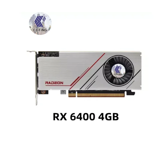CCTING AMD Radeon RX 6400 Graphic Card 4G PCI Express 4.0x4 GDDR6 64bit ...