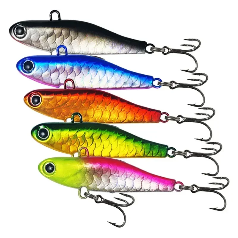 Long-Throw-Iron-Plate-Lead-Fish-Scale-E-Five-color-Lead-Fish-Three-Hook ...