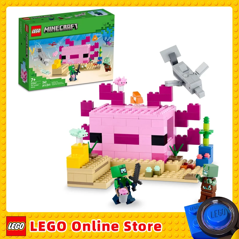 LEGO-Minecraft-The-Axolotl-House-21247-Building-Toy-Set-Creative ...
