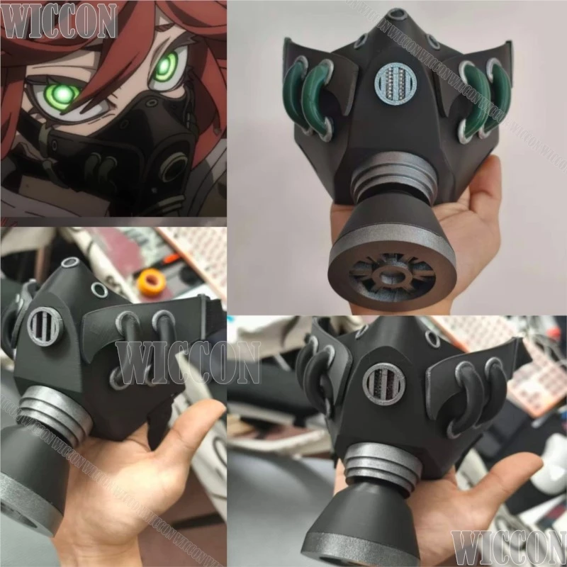 Riyo Reaper Anime GACHIAKUTA Cosplay Costume Gas Mask 3D Prop Black ...