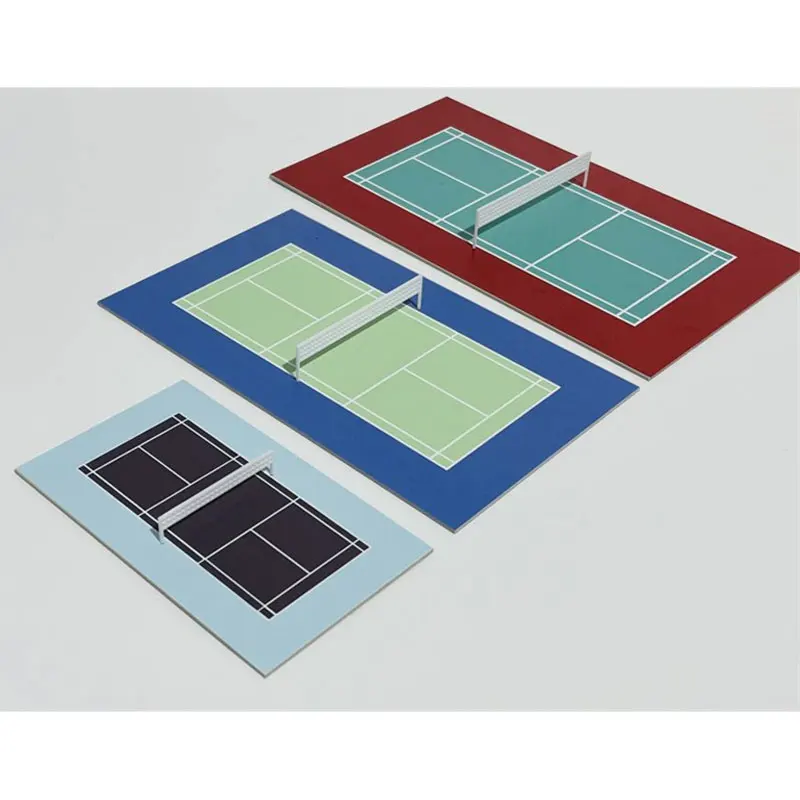 3Pcs-1-87-1-150-1-100-Scale-Building-Model-Badminton-Court-Model-Train ...