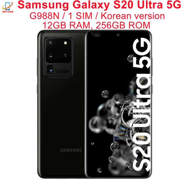 Samsung Galaxy S20 Ultra 5G G988N 6.9" 256GB ROM 12GB RAM Octa Core ...