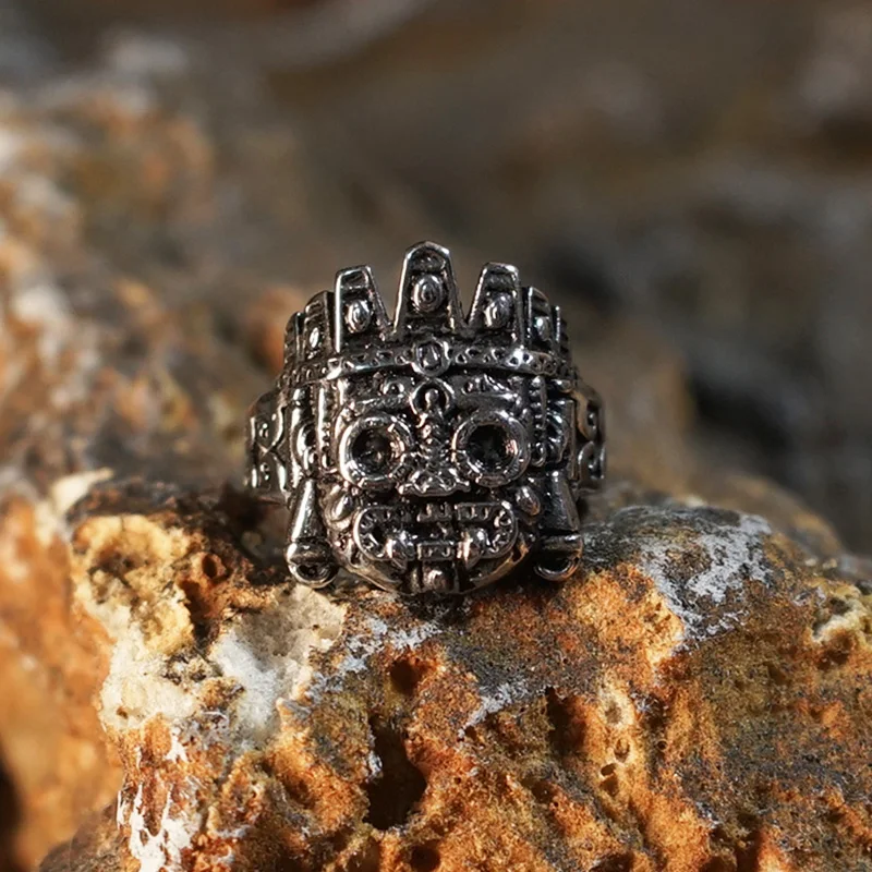 Mexico-Rain-God-Rings-Stainless-Steel-Faith-Ring-For-Men-Unisex-Gift ...