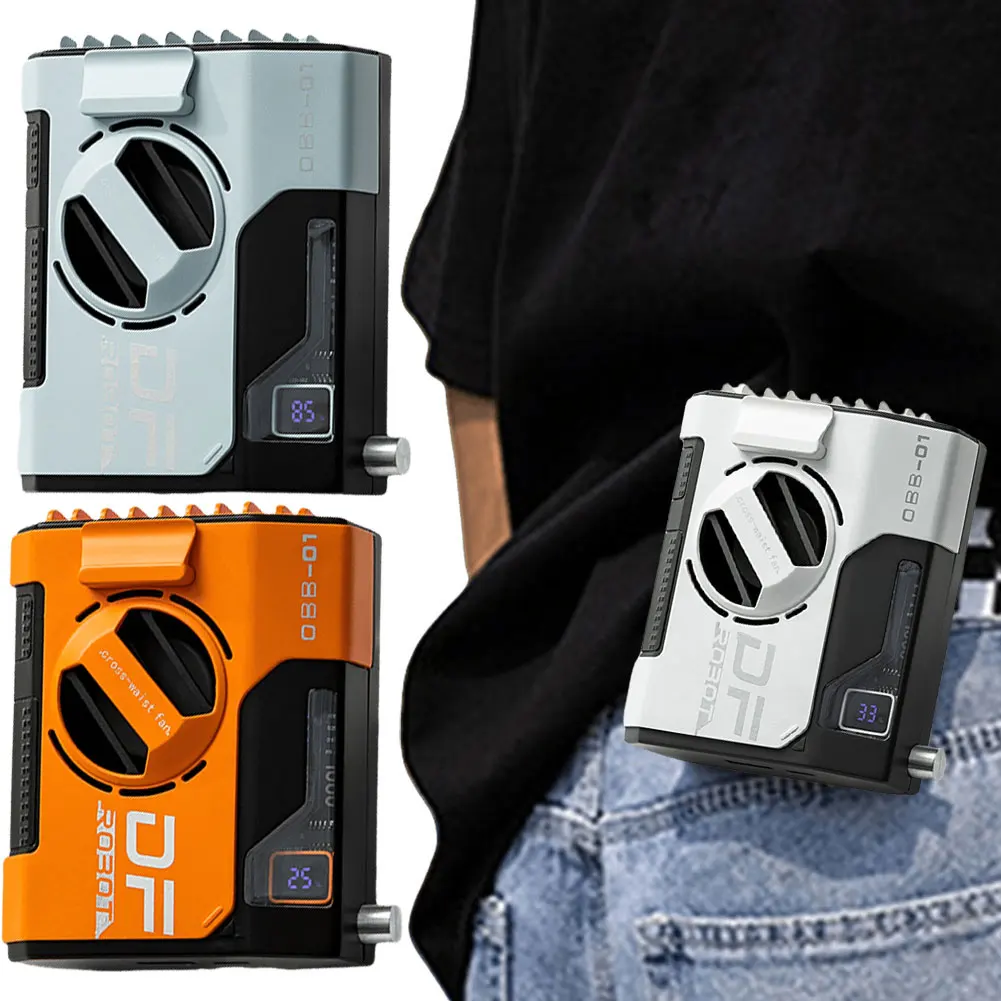 Outdoor-Camping-Fan-Rechargeable-5-Speeds-Wearable-Belt-Fan-Strong ...