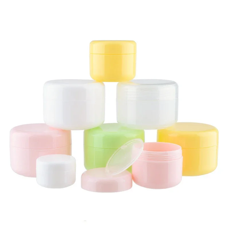 50Pcs-10g-20g-30g-50g-100g-Plastic-Containers-With-Liners-Travel-Jars ...