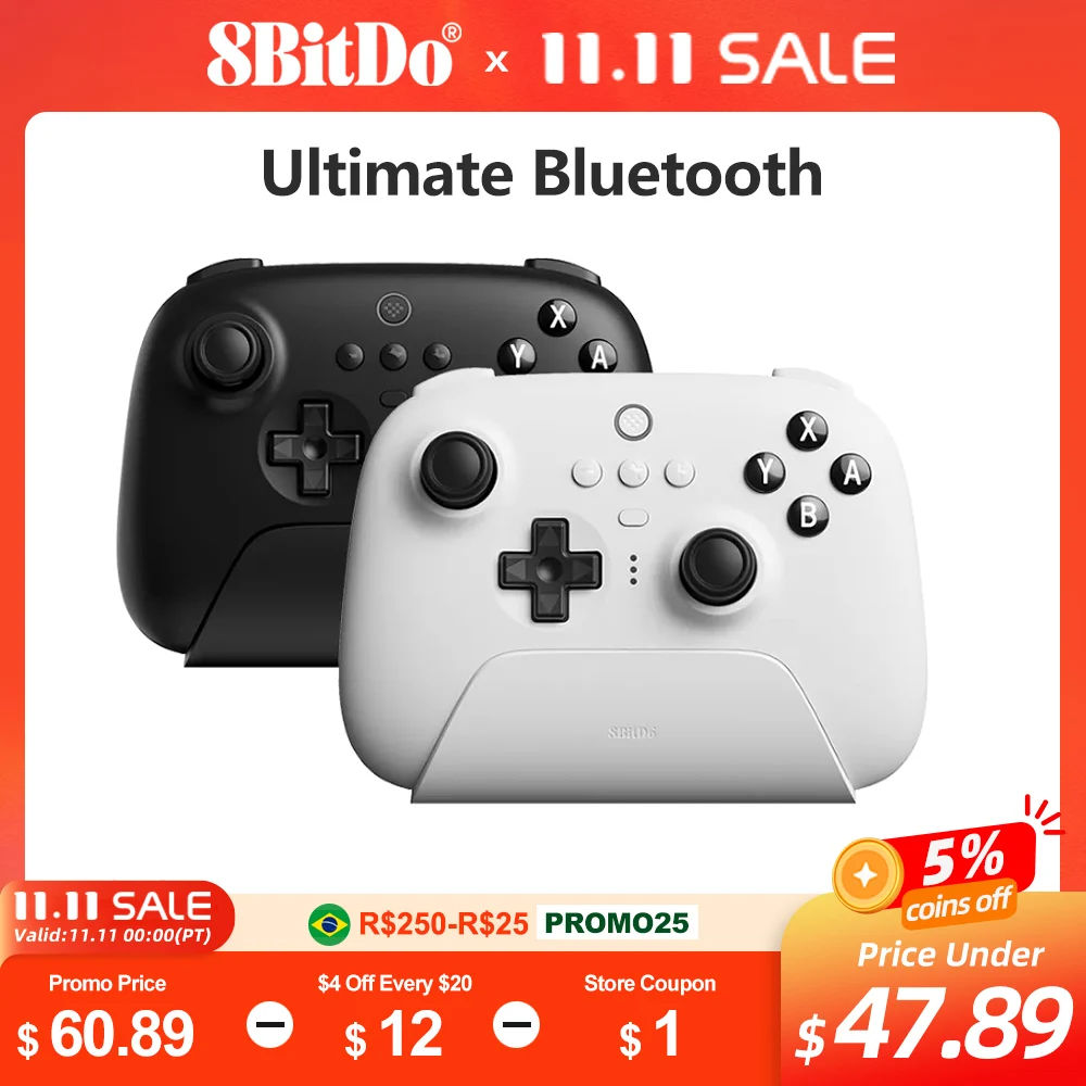 8BitDo-Ultimate-Wireless-Bluetooth-Gaming-Controller-com-doca-de ...