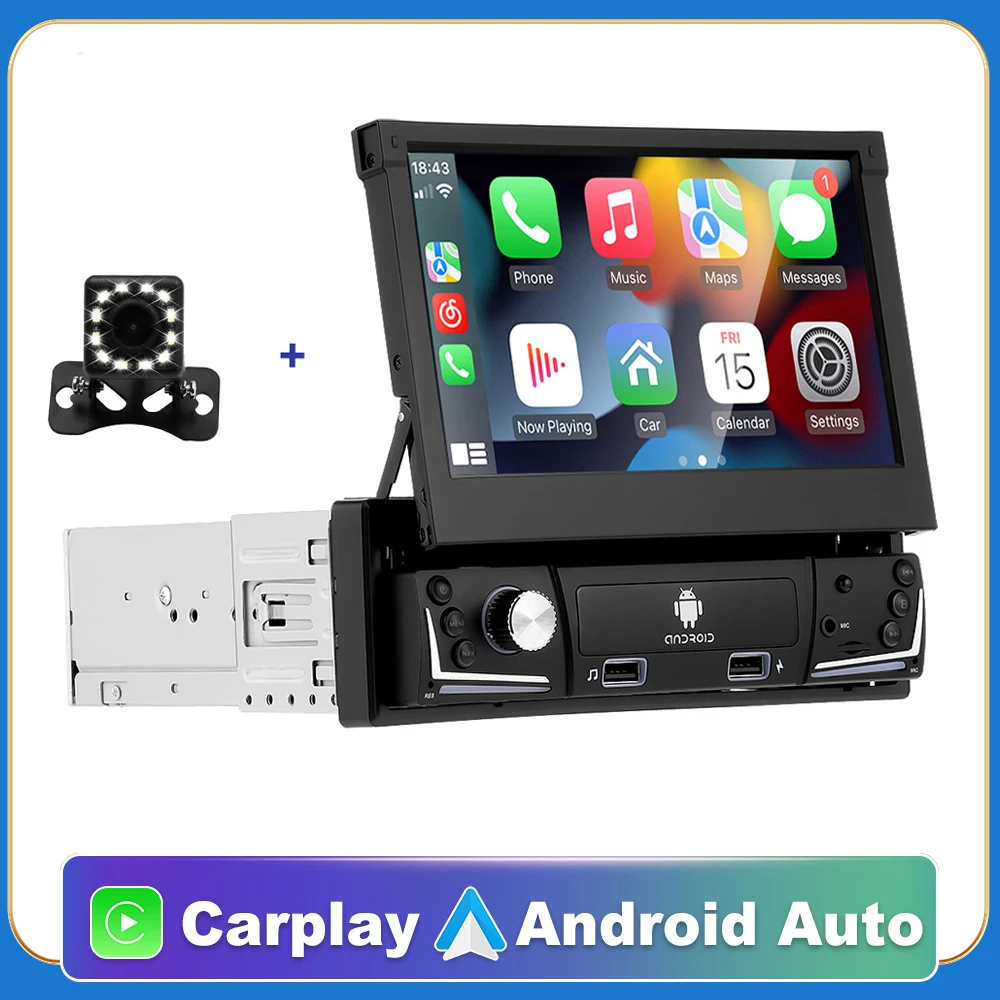 Radio-con-GPS-para-coche-reproductor-con-pantalla-retr-ctil-autom-tica ...