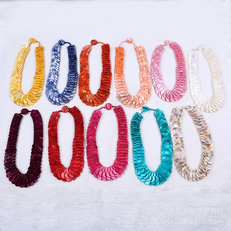 Natural-Round-Shell-Necklace-Fashion-Jewelry-Mother-of-Pearl-Shells ...