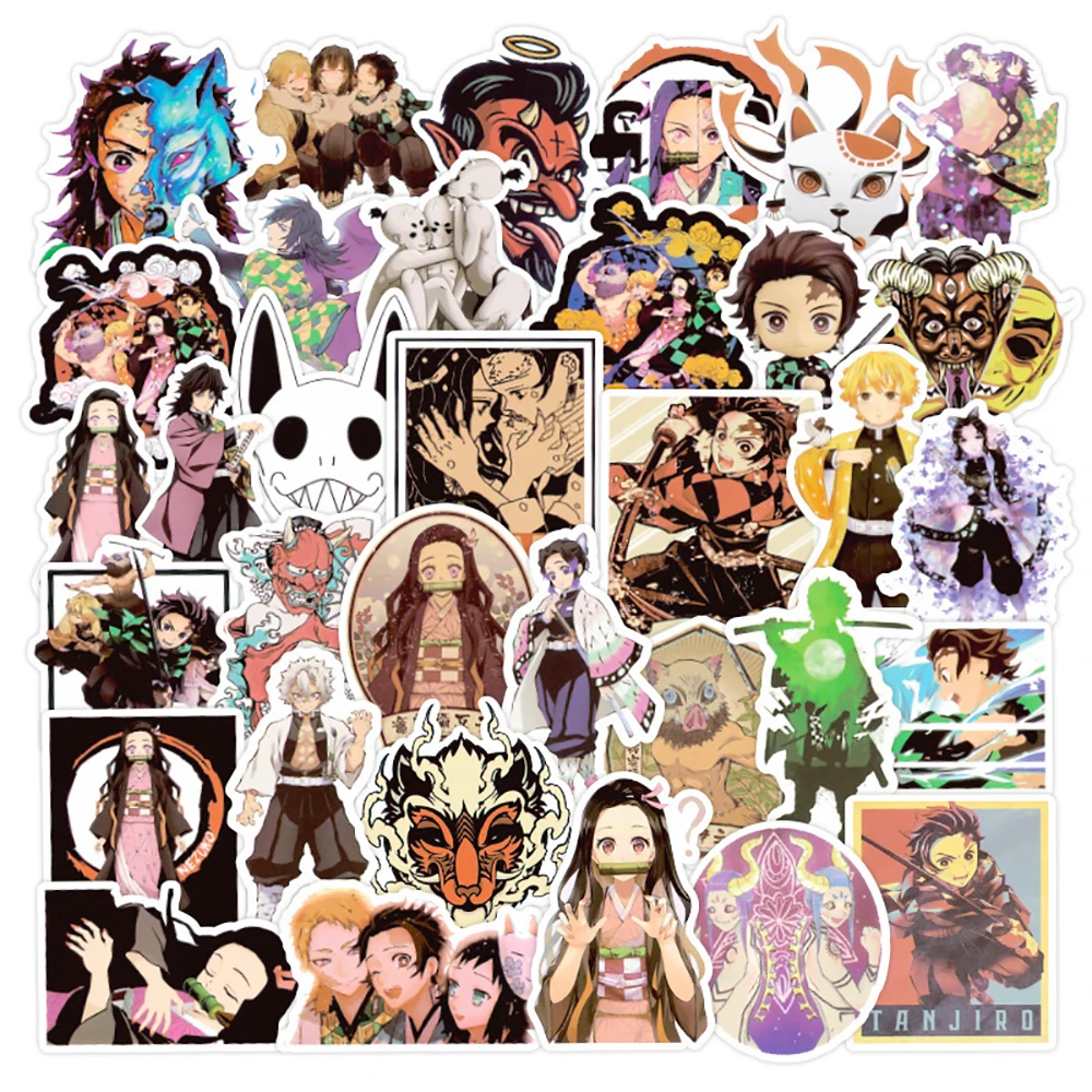 10-30-50PCS-Anime-Demon-Slayer-Kimetsu-no-Yaiba-Graffiti-Stickers-DIY ...